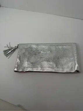 Harman Ebner | Bags | Harman Ebner Fold Over Italian Leather Clutch ...